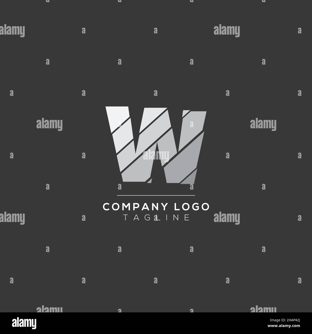 Abstract letter W logo design. Creative, Premium Minimal emblem design ...