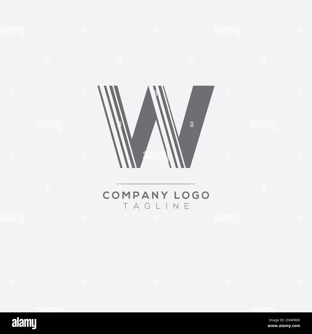 Abstract letter W logo design. Creative, Premium Minimal emblem design ...