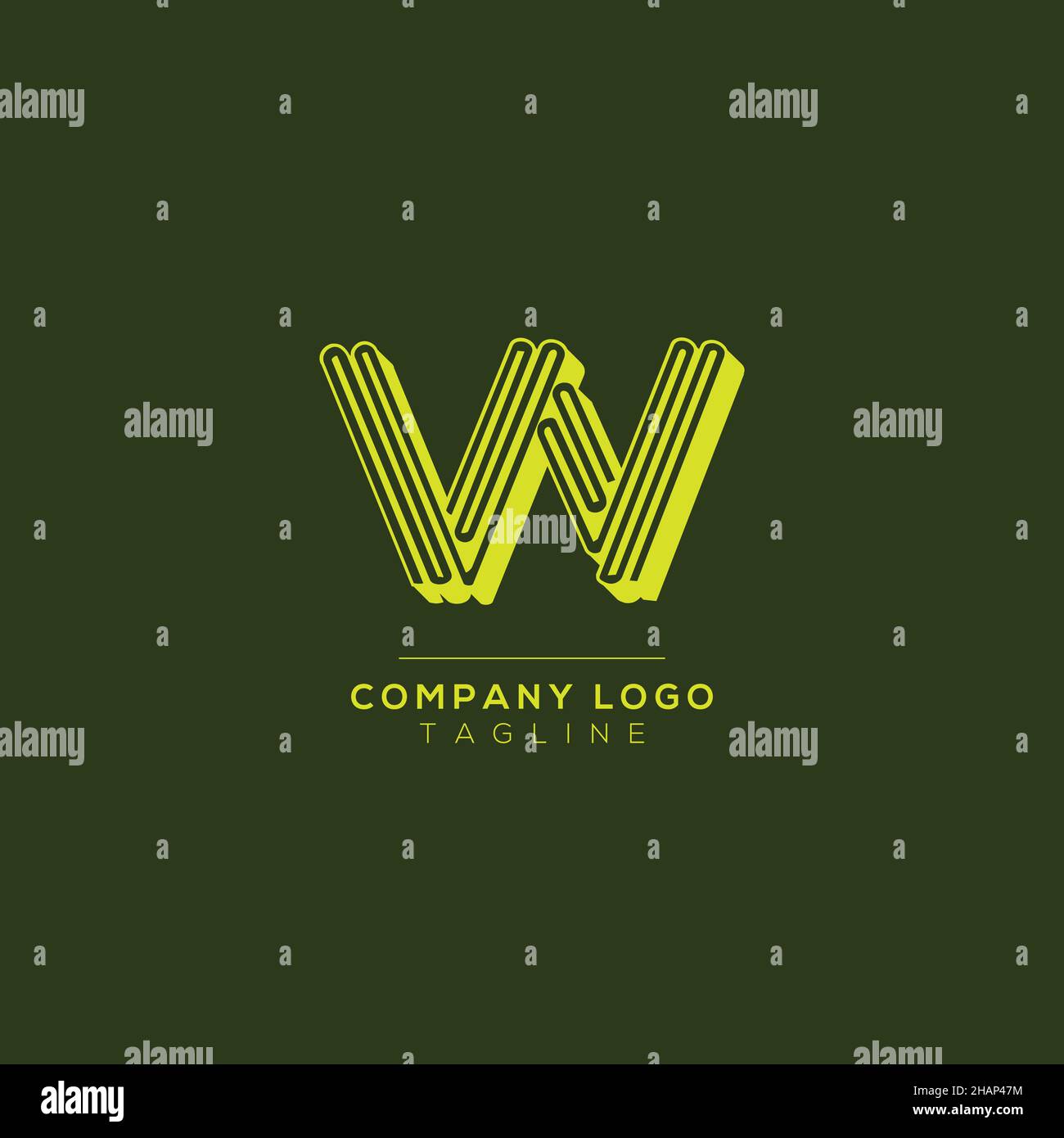 Abstract letter W logo design. Creative, Premium Minimal emblem design ...