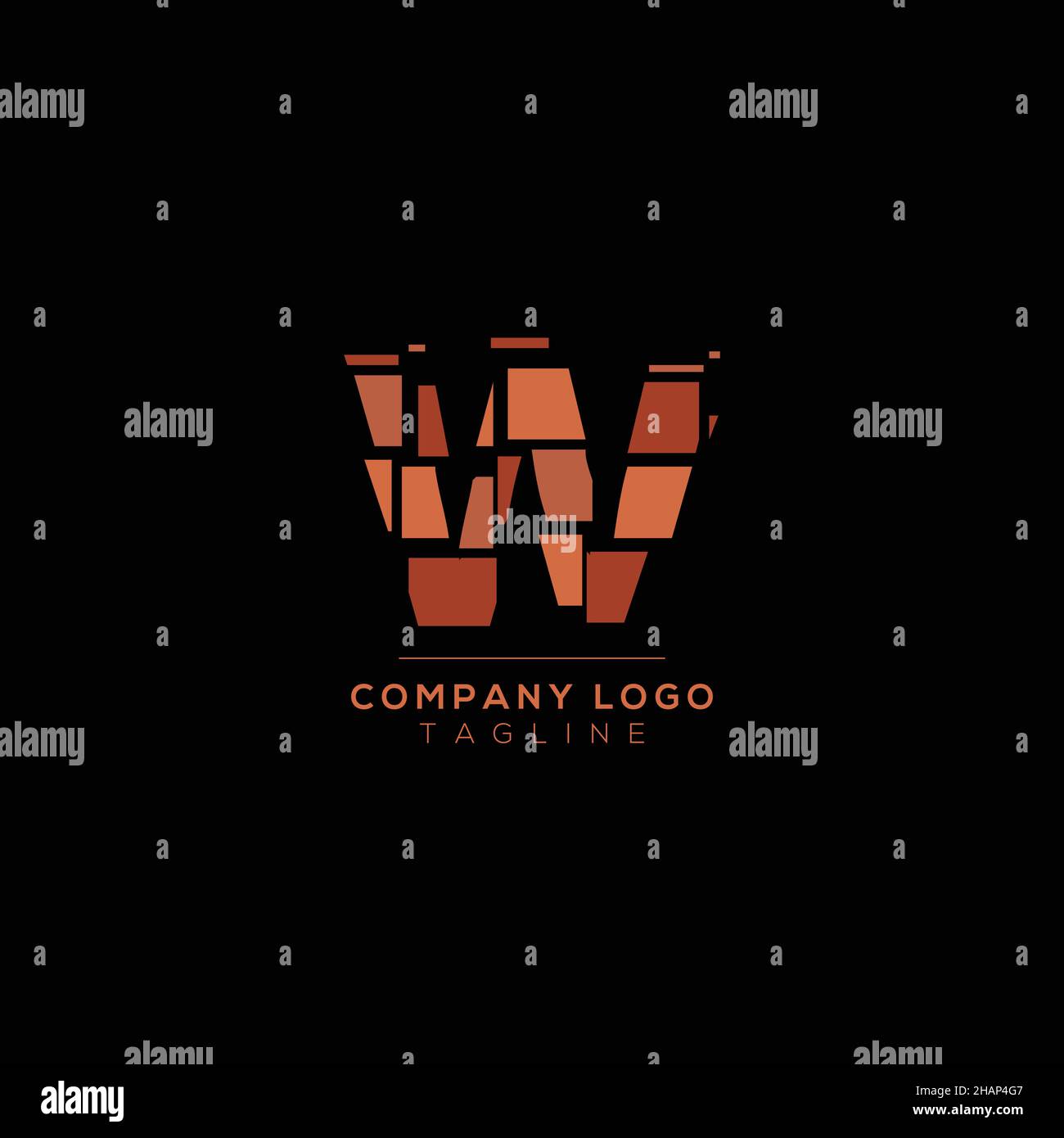 Abstract letter W logo design. Creative, Premium Minimal emblem design ...