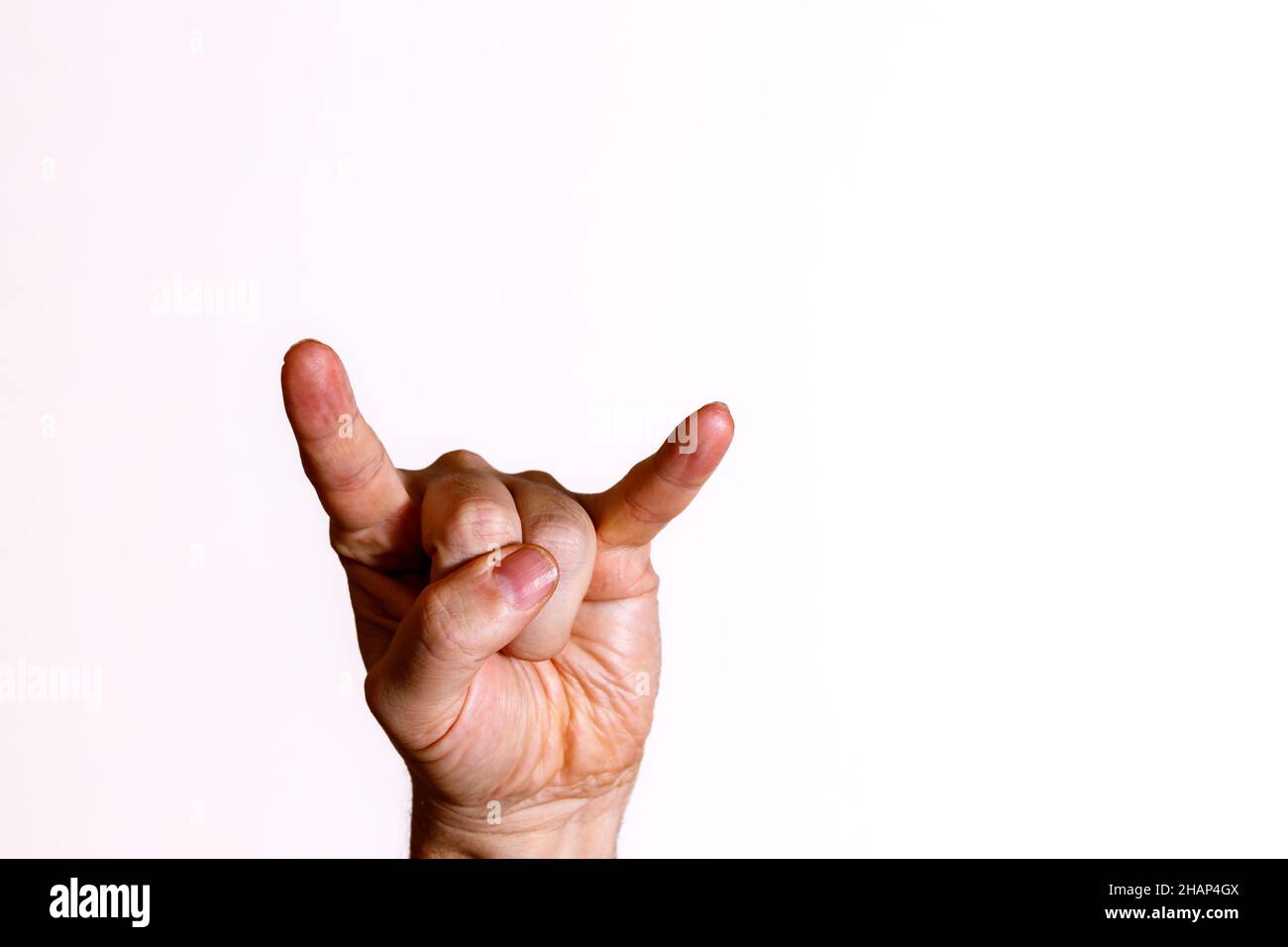 A hand with a gesture Stock Photo - Alamy