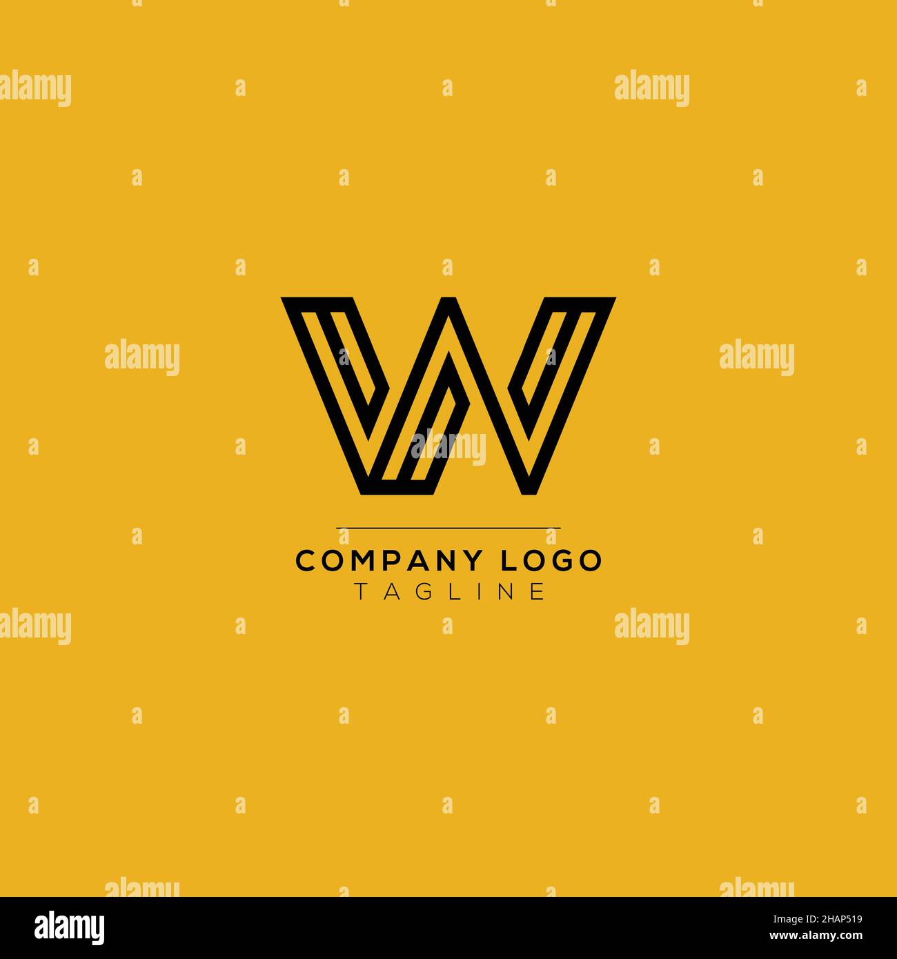 Abstract letter W logo design. Creative, Premium Minimal emblem design ...