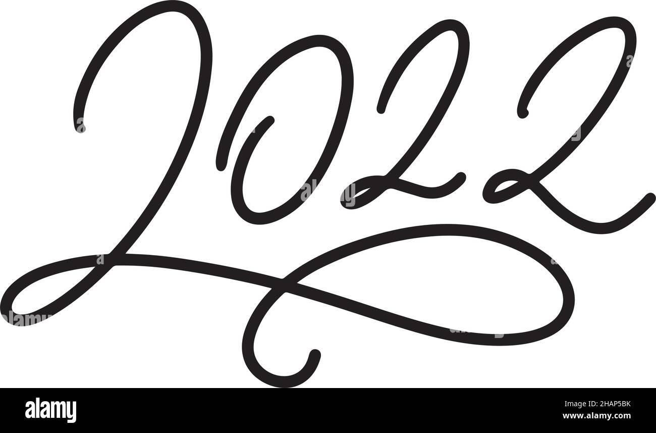 Happy new year 2022 logo text design. 2022 year number design template ...