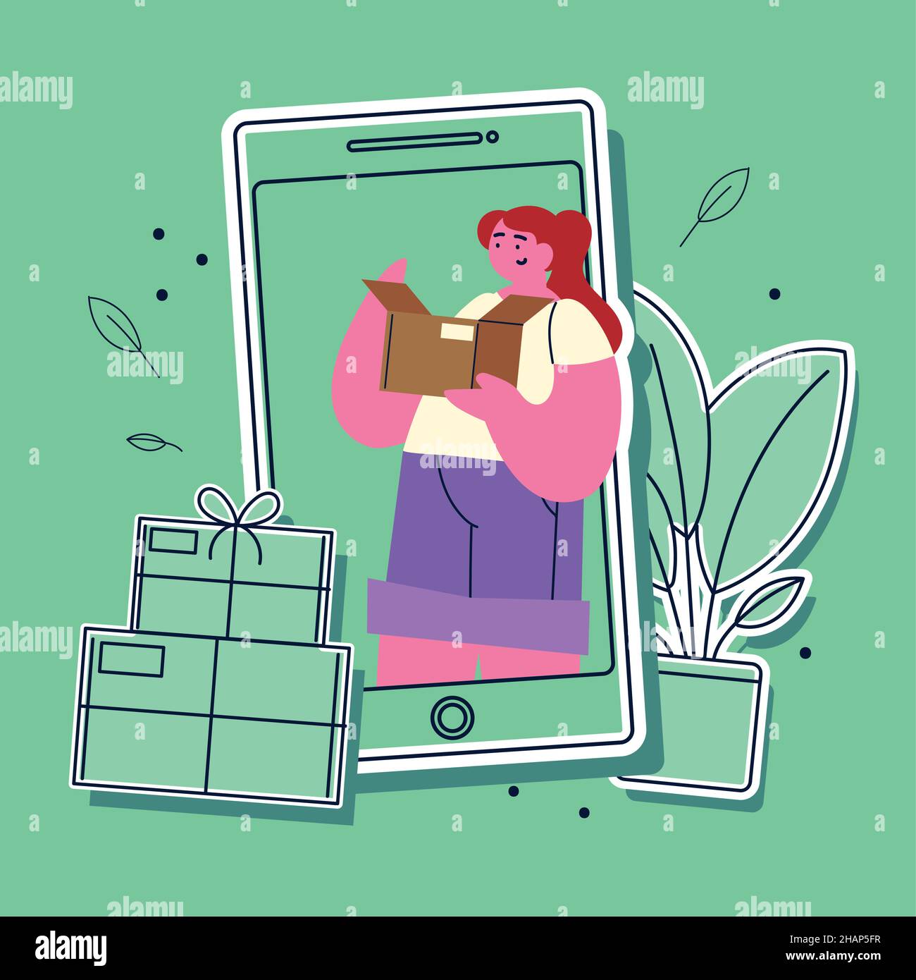 customer and online shop Stock Vector Image & Art - Alamy