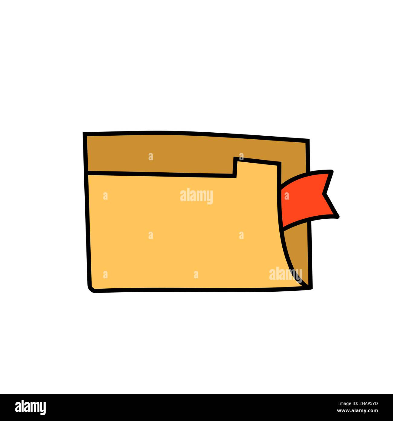 Hand draw doodle cute business folder vector document illustration icon ...