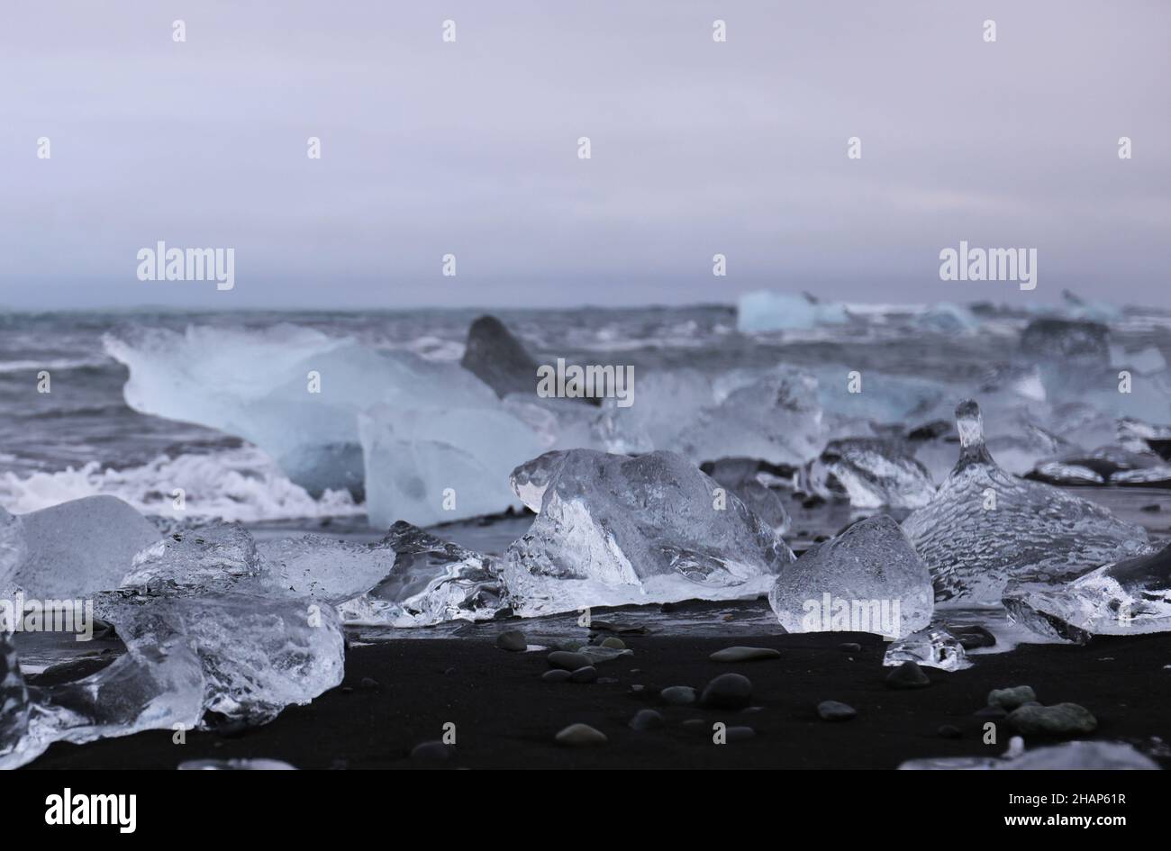 Ice diamonds on the beach, Diamonds Beach Iceland Stock Photo - Alamy