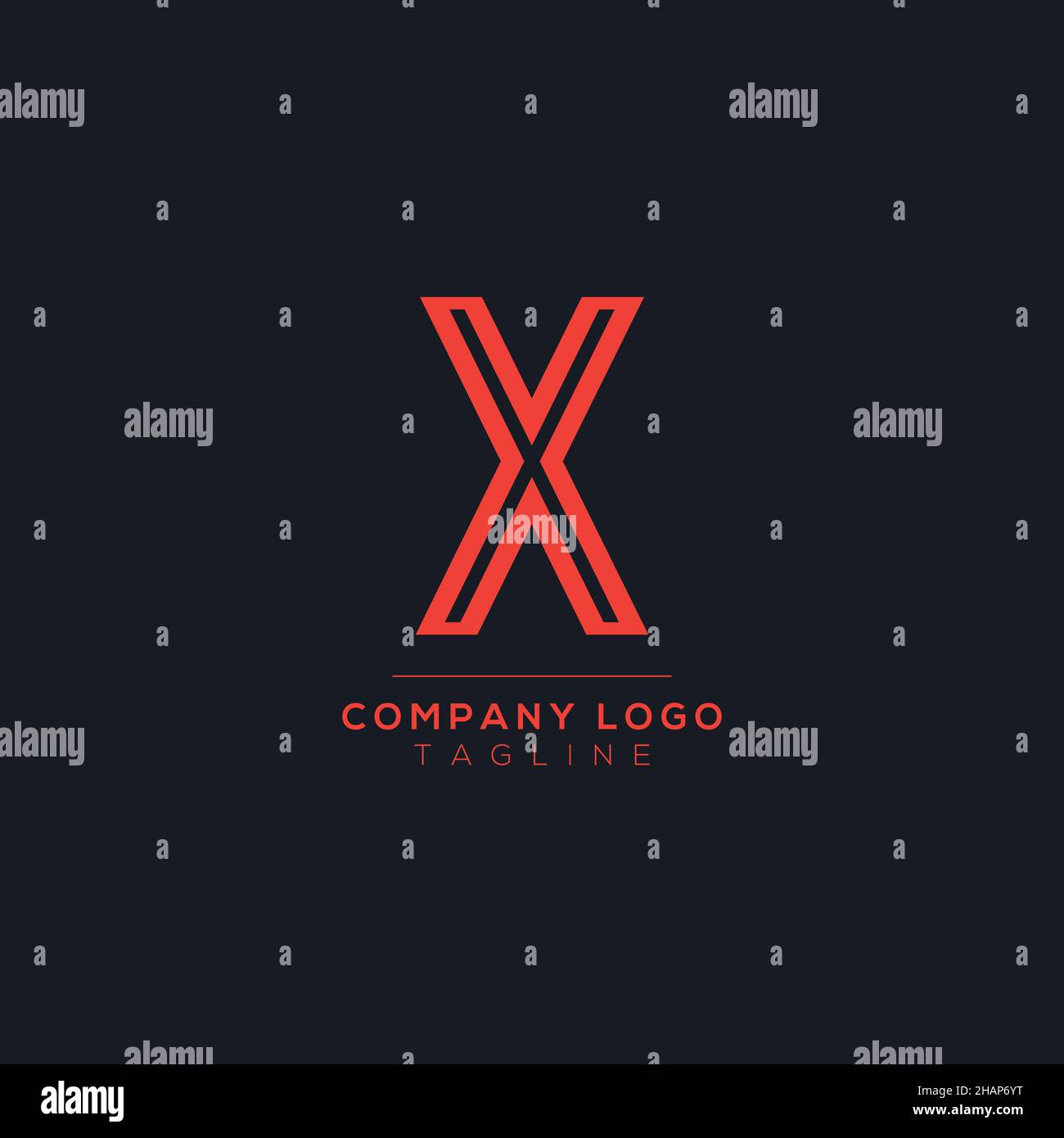 Abstract letter X logo design. Creative, Premium Minimal emblem design ...