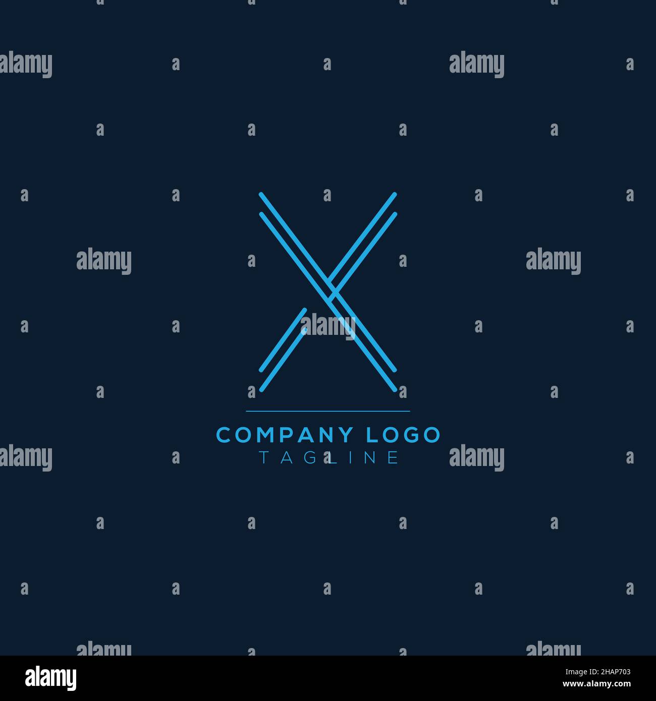 Abstract letter X logo design. Creative, Premium Minimal emblem design ...
