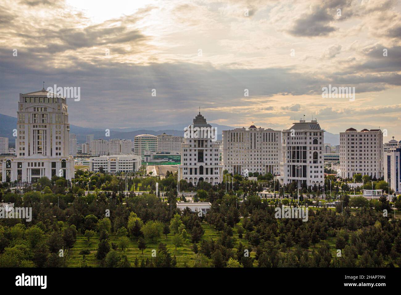 New marble-clad buildings in Ashgabat, Turkmenistan Stock Photo - Alamy
