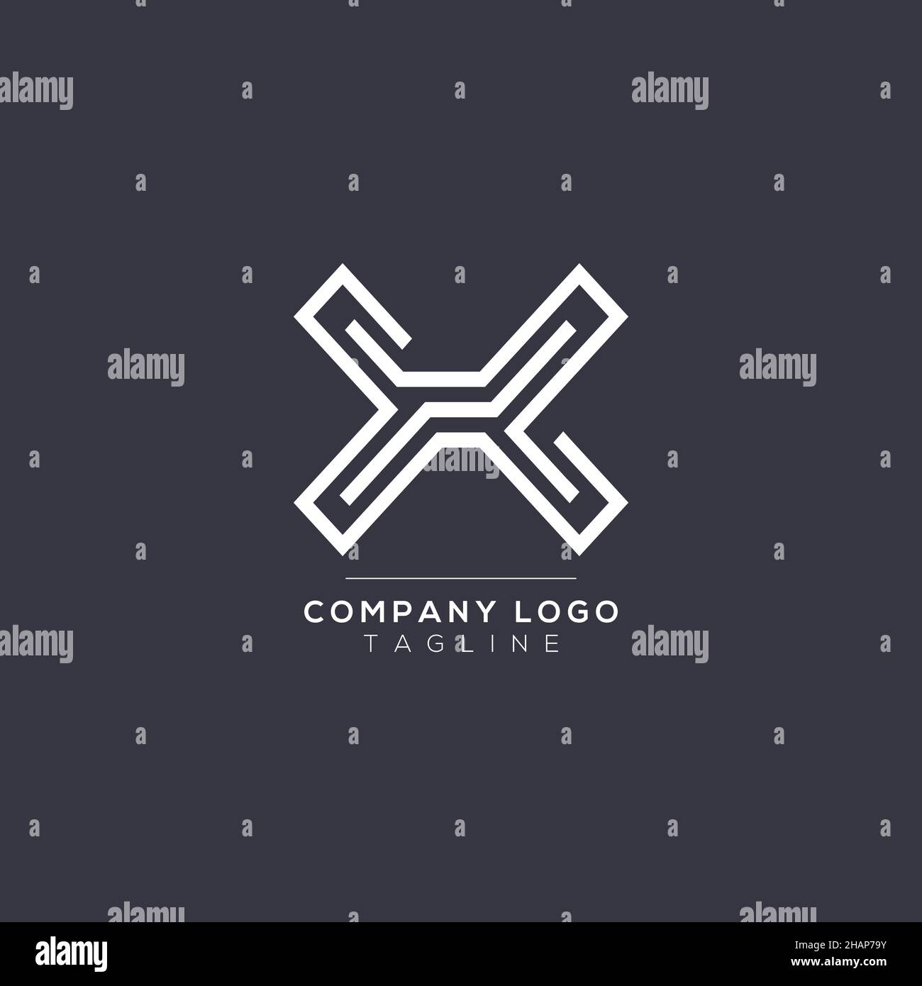 Abstract letter X logo design. Creative, Premium Minimal emblem design ...