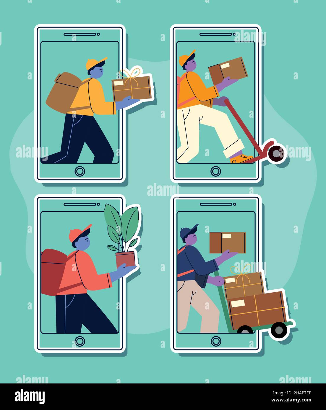 online order and delivery Stock Vector Image & Art - Alamy
