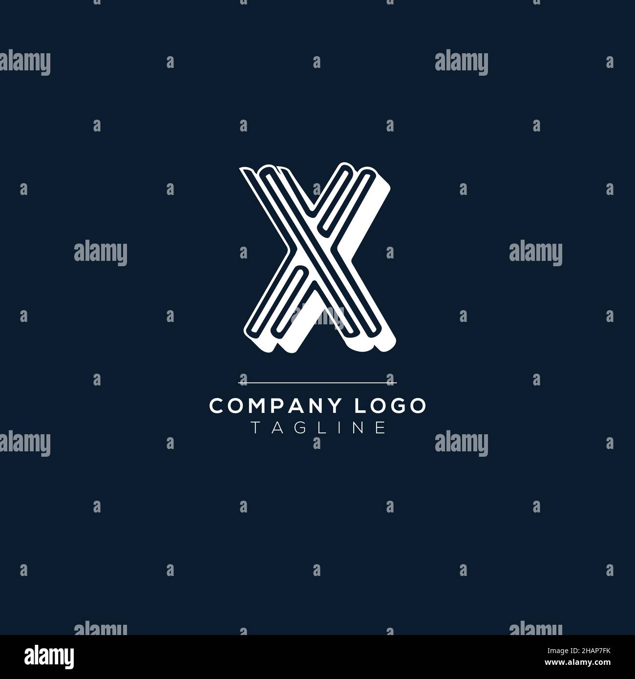 Abstract letter X logo design. Creative, Premium Minimal emblem design ...