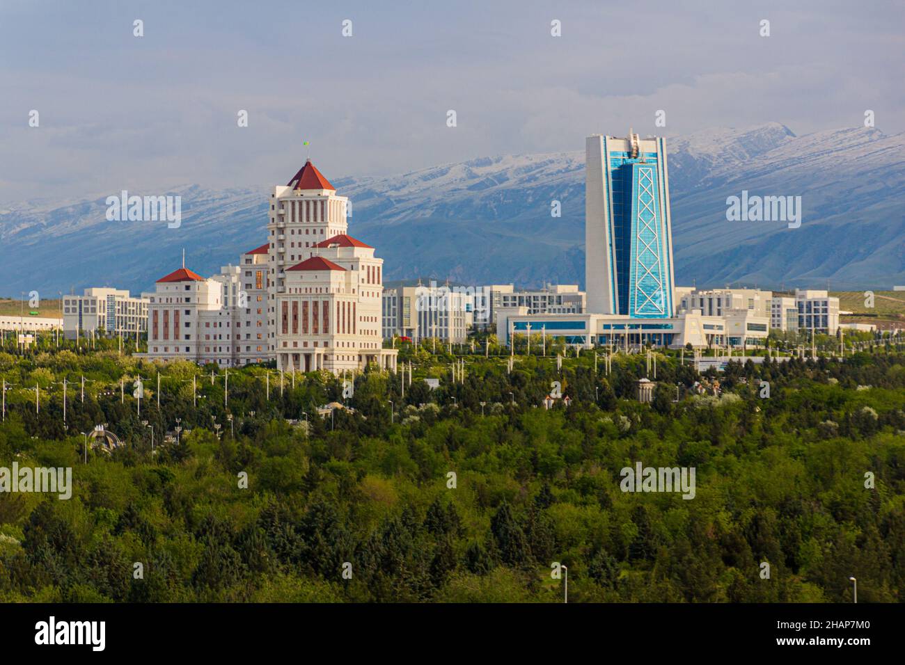 Marble-clad buildings in Ashgabat, Turkmenistan Stock Photo - Alamy