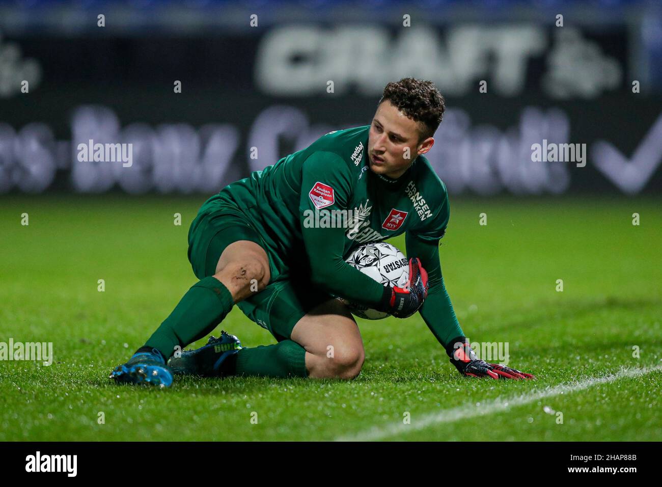 ZWOLLE, NETHERLANDS - DECEMBER 14: Goalkeeper Romain Matthys of MVV ...