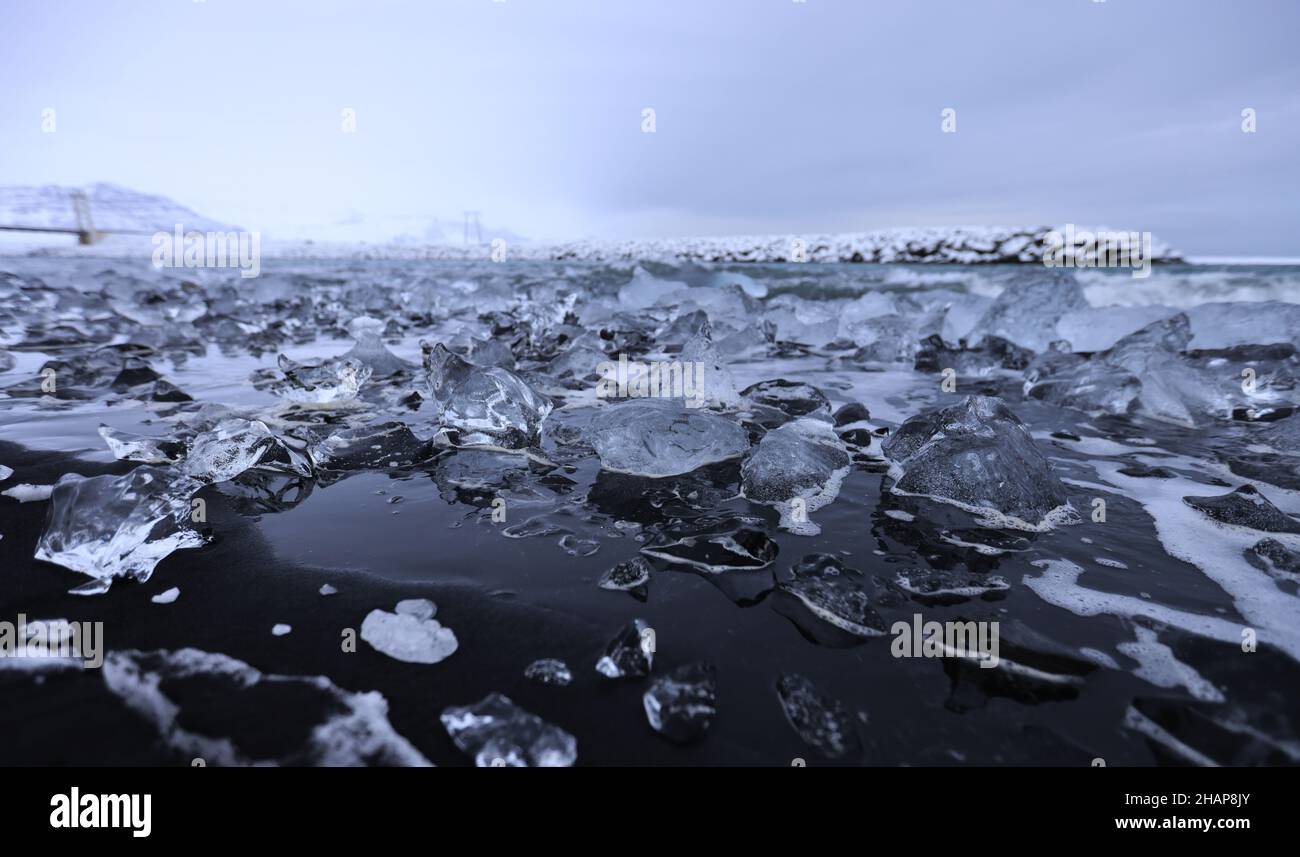 Ice diamonds on the beach, Diamonds Beach Iceland Stock Photo - Alamy