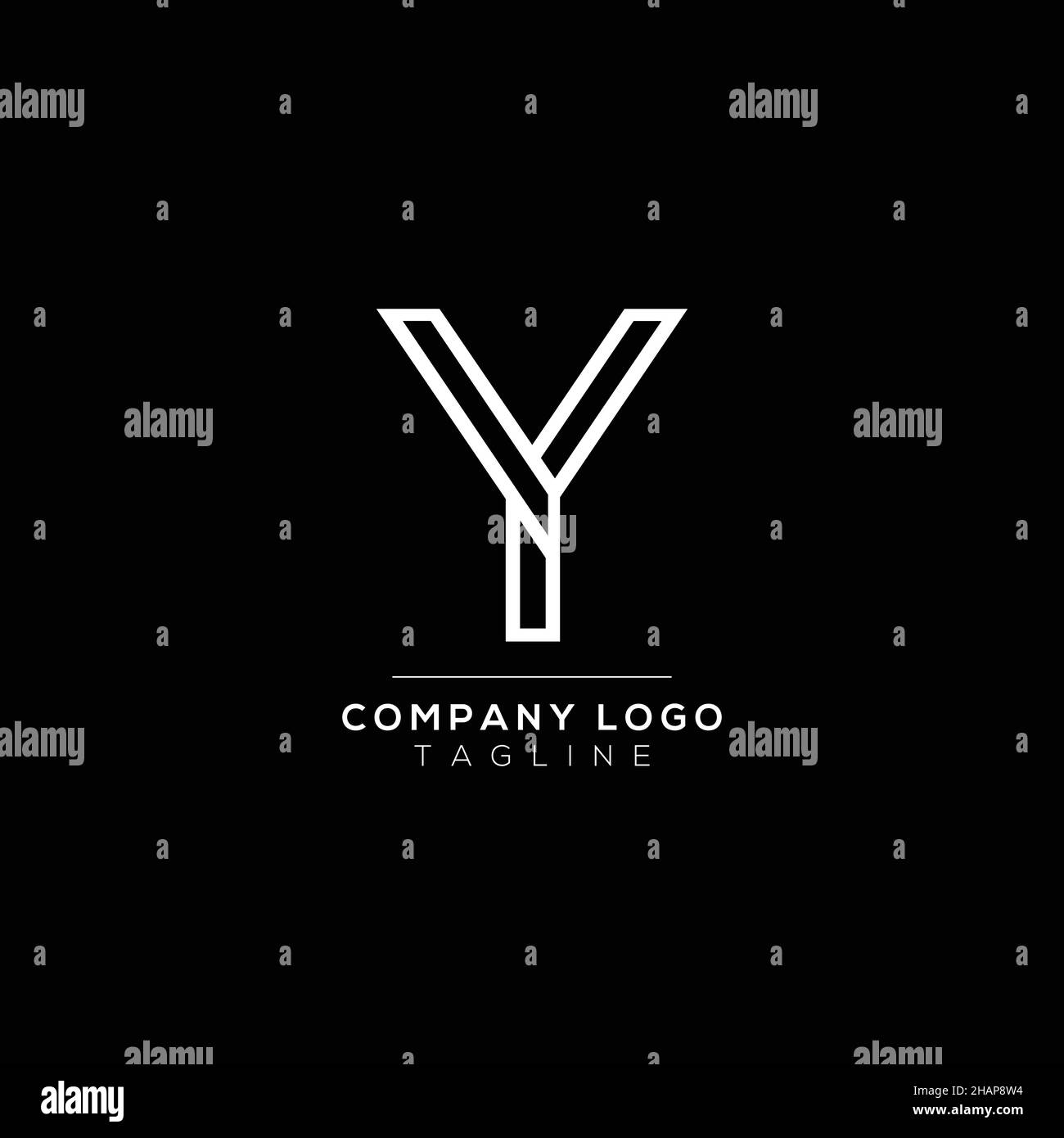Abstract letter Y logo design. Creative, Premium Minimal emblem design ...