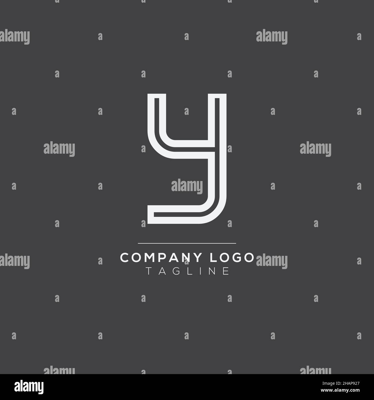 Abstract letter Y logo design. Creative, Premium Minimal emblem design ...