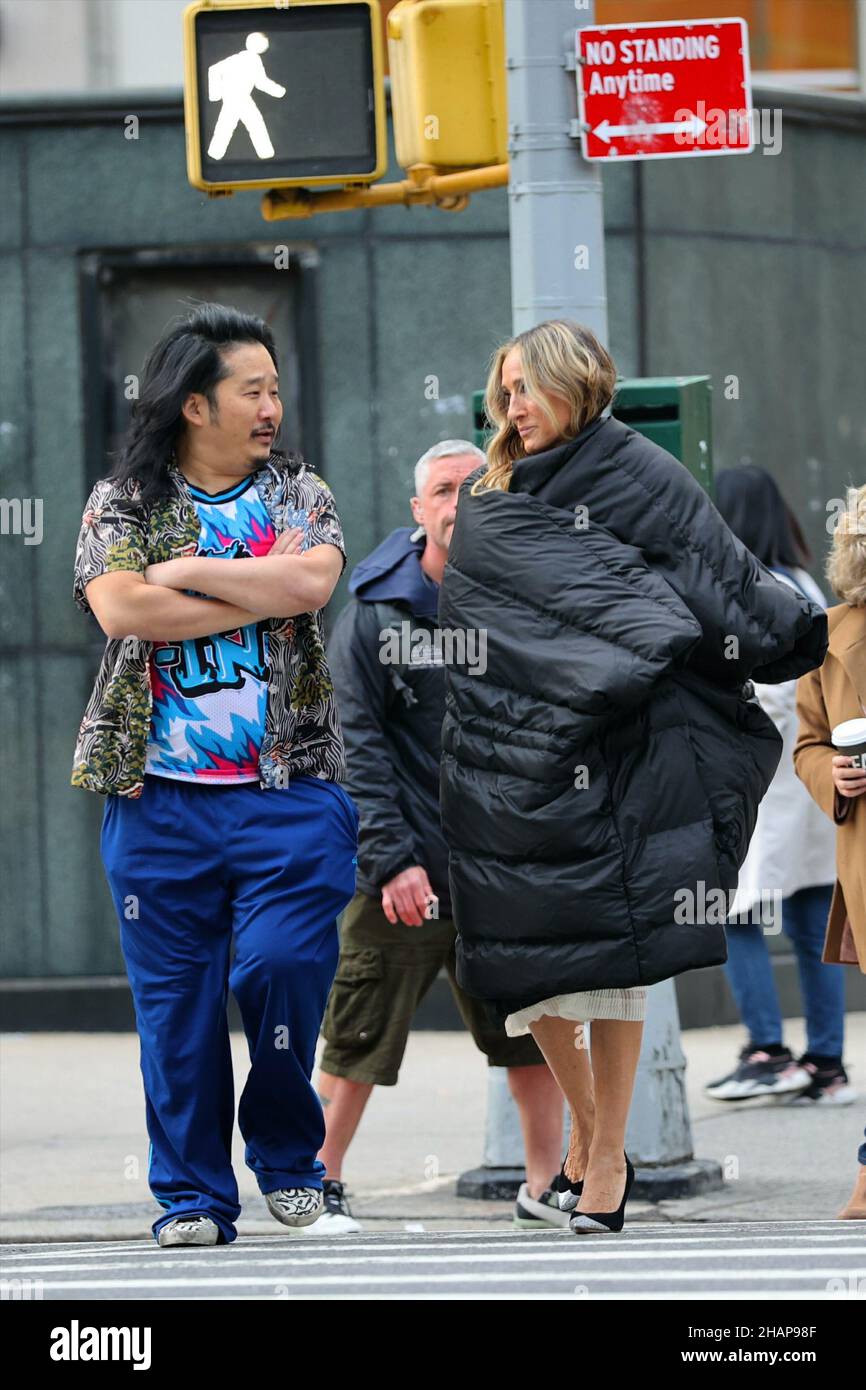 New York - NY - 20211107 Sarah Jessica Parker and Bobby Lee film a ...