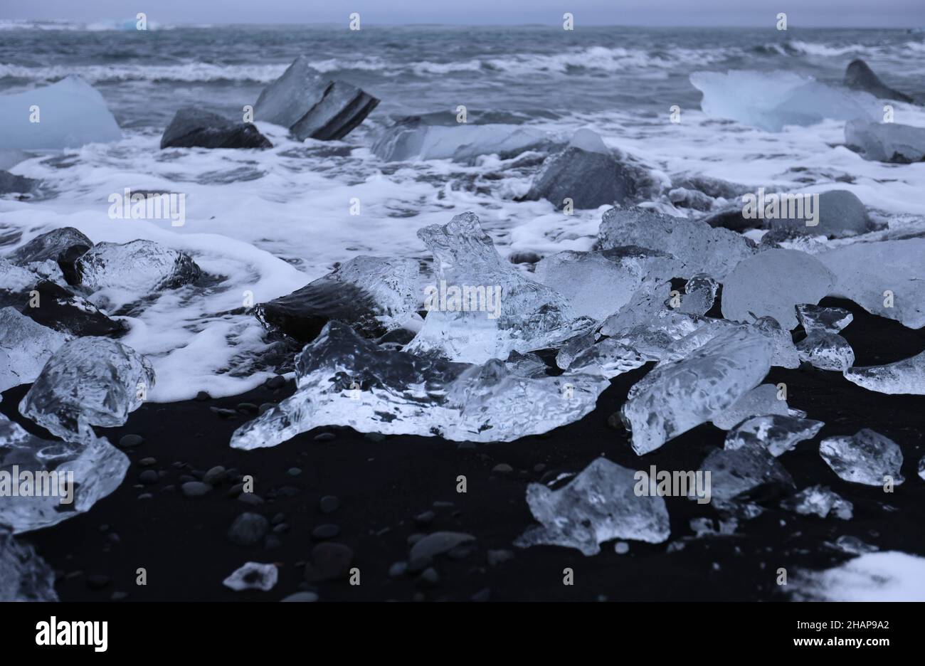 Ice diamonds on the beach, Diamonds Beach Iceland Stock Photo - Alamy