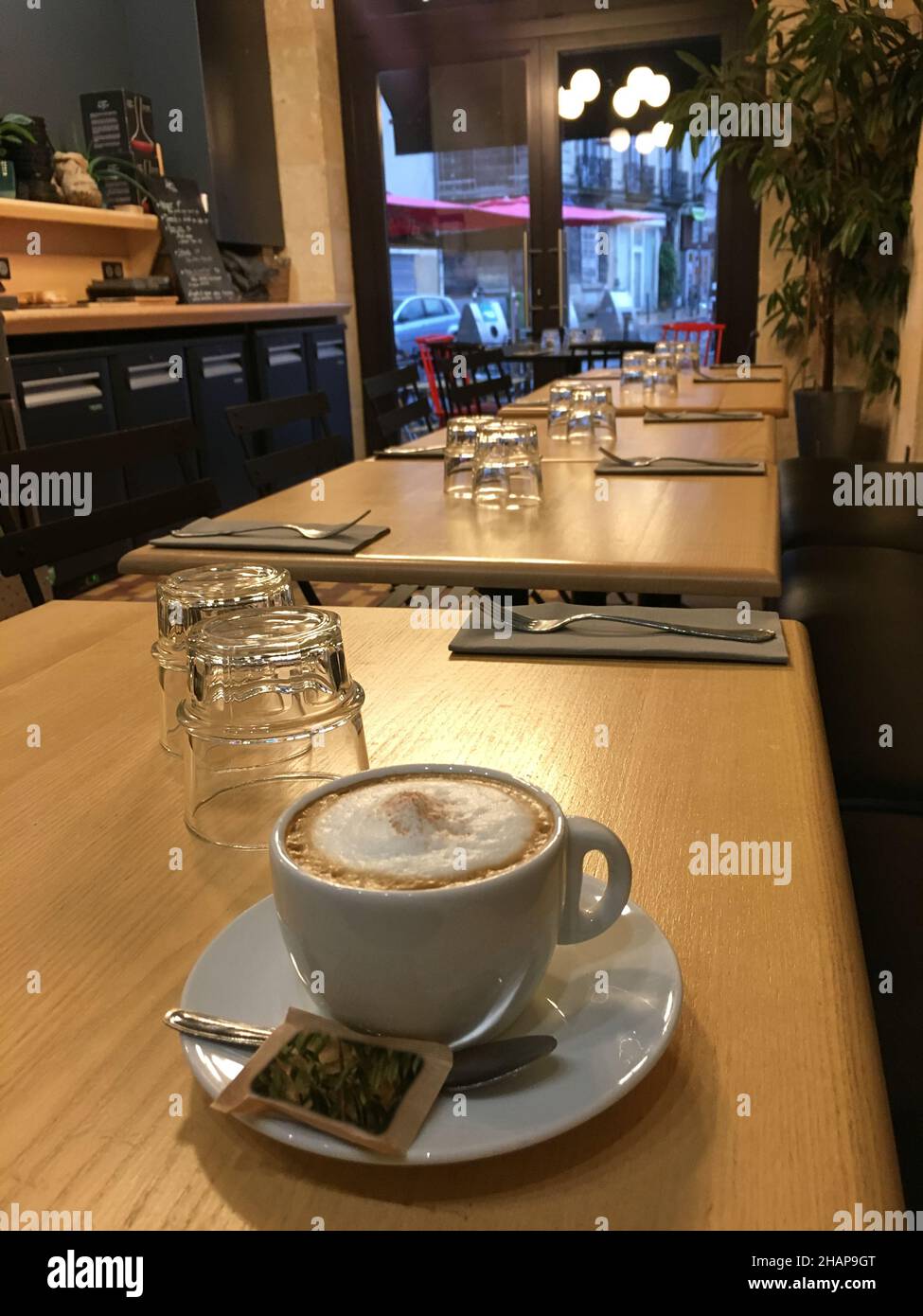 Fresh whipped instant coffee everywhere Stock Photo - Alamy