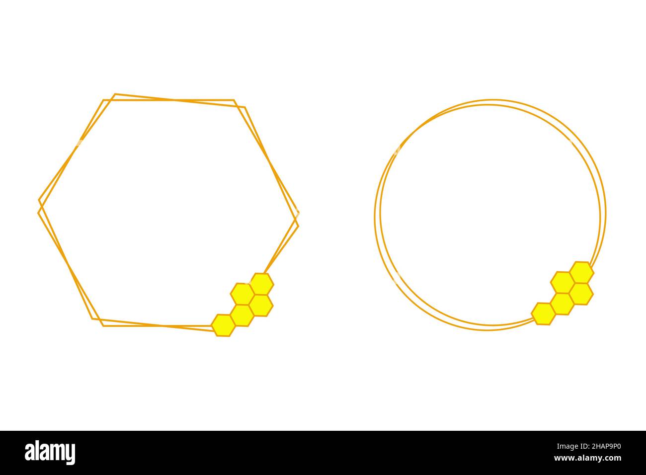 Beehive honeycomb circle frame vector illustration Stock Vector Image ...