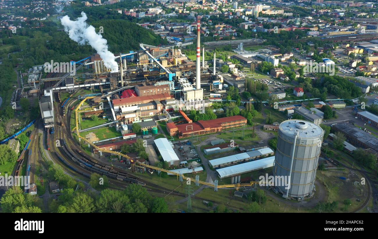 Coal fired black coke plant factory Svoboda and production of a coal ...