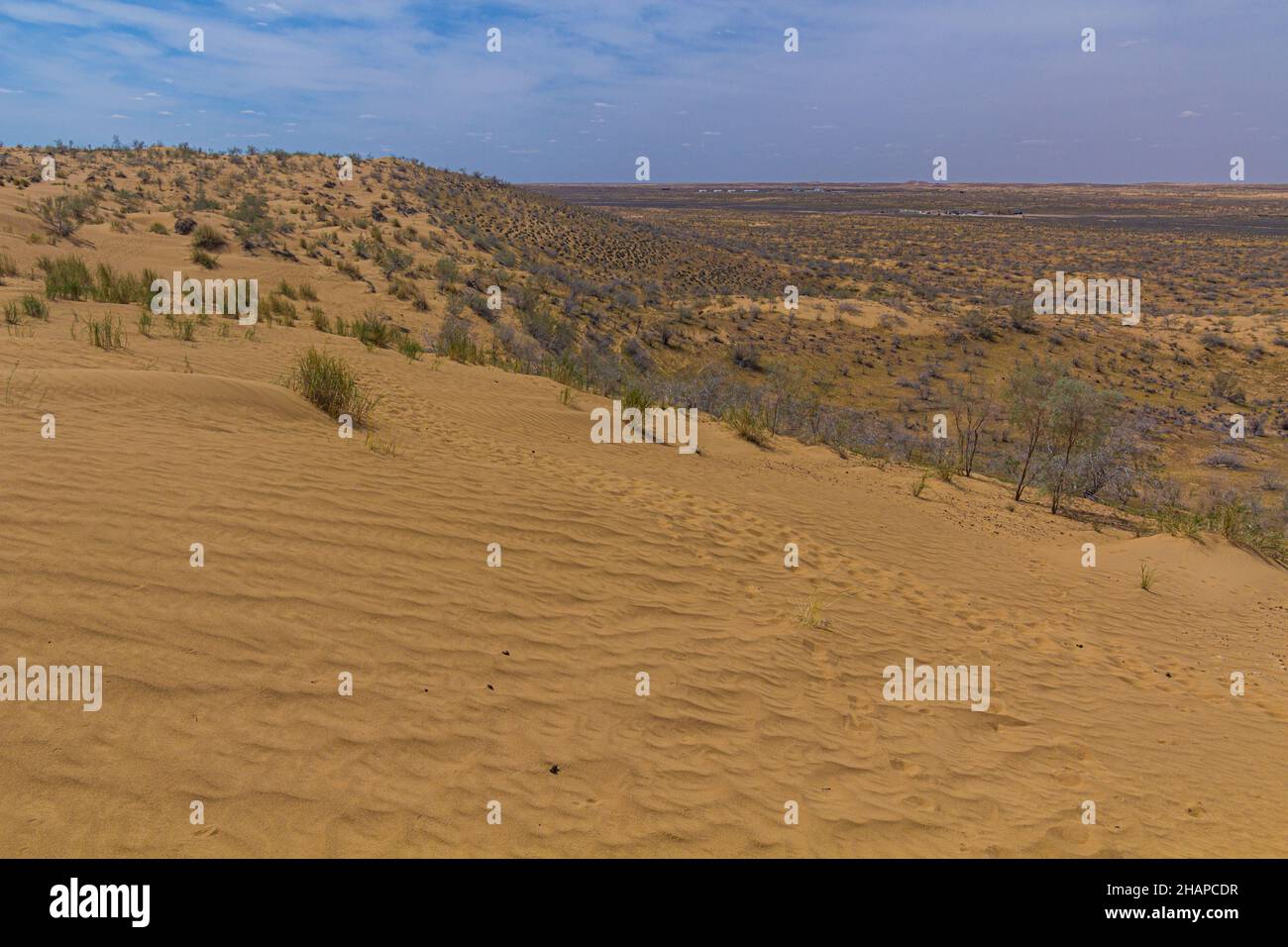 View of Karakum Desert in Turkmenistan Stock Photo - Alamy