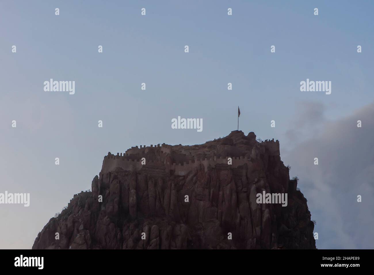 Afyonkarahisar castle or Afyon Kalesi top part Stock Photo - Alamy