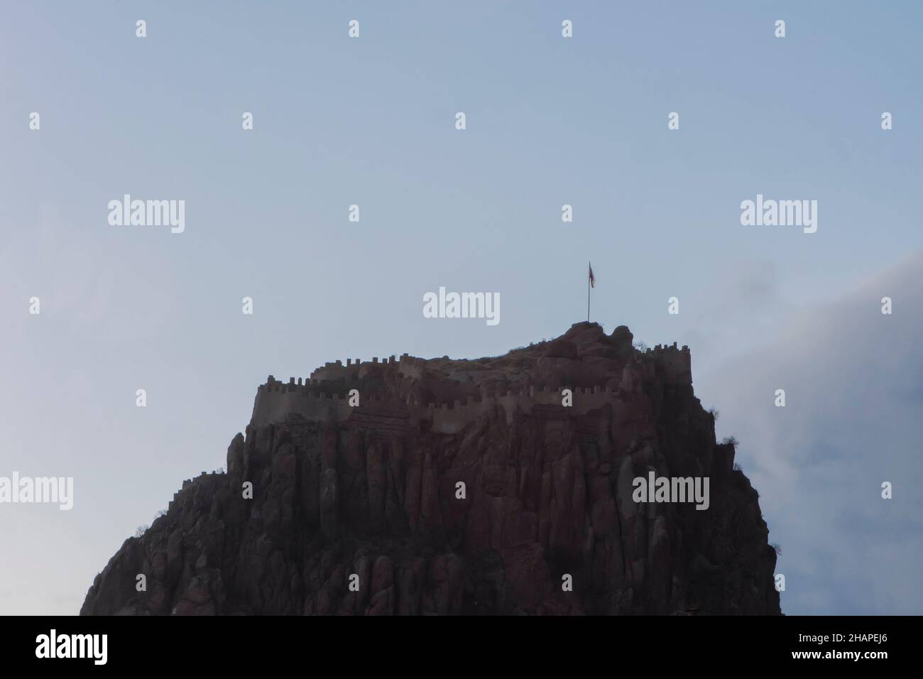 Afyonkarahisar castle or Afyon Kalesi top part Stock Photo - Alamy