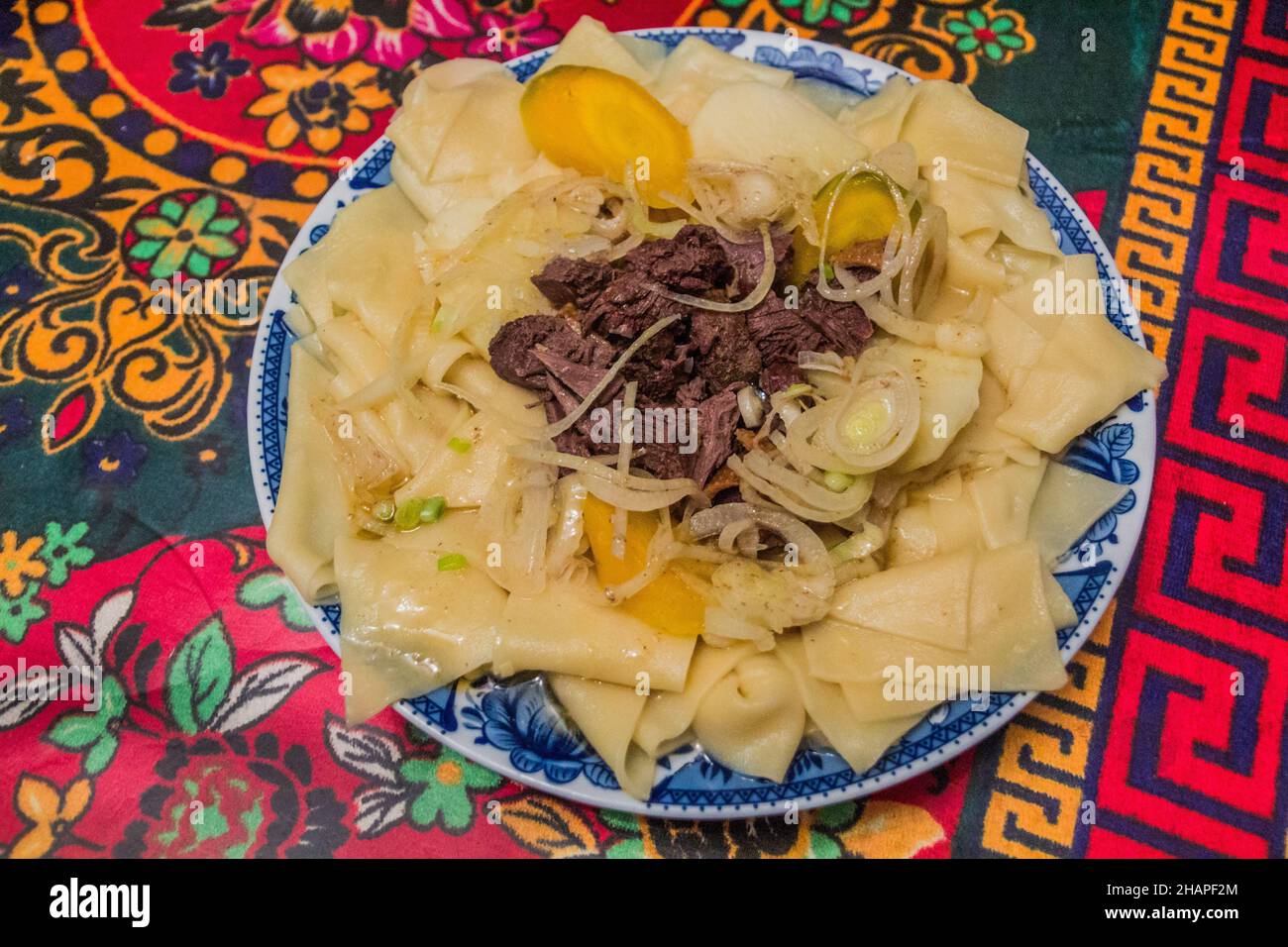 Beshbarmak, national dish among nomadic Turkic peoples in Central Asia ...