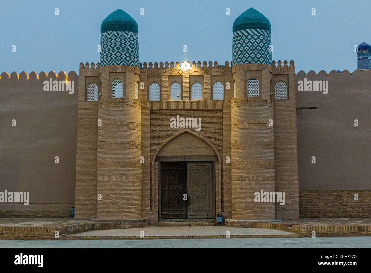 Gate of Kuhna (Kunya) Ark fort in Khiva, Uzbekistan Stock Photo - Alamy