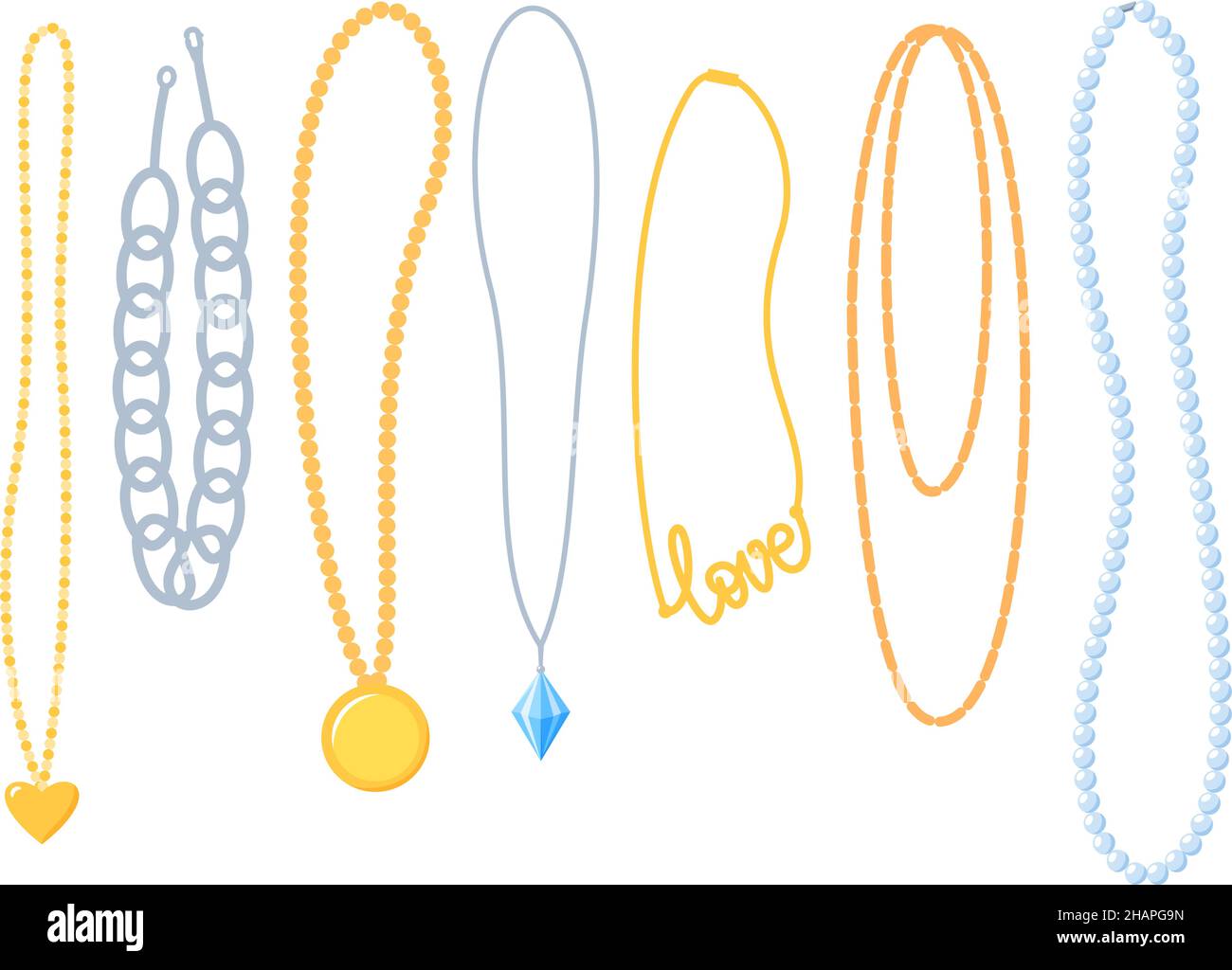 Neck jewellery Stock Vector Images - Alamy