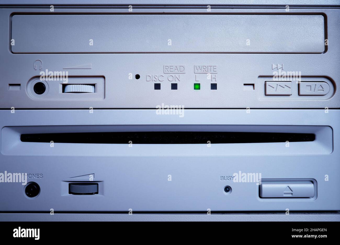 Front panels of optical drives background Stock Photo - Alamy