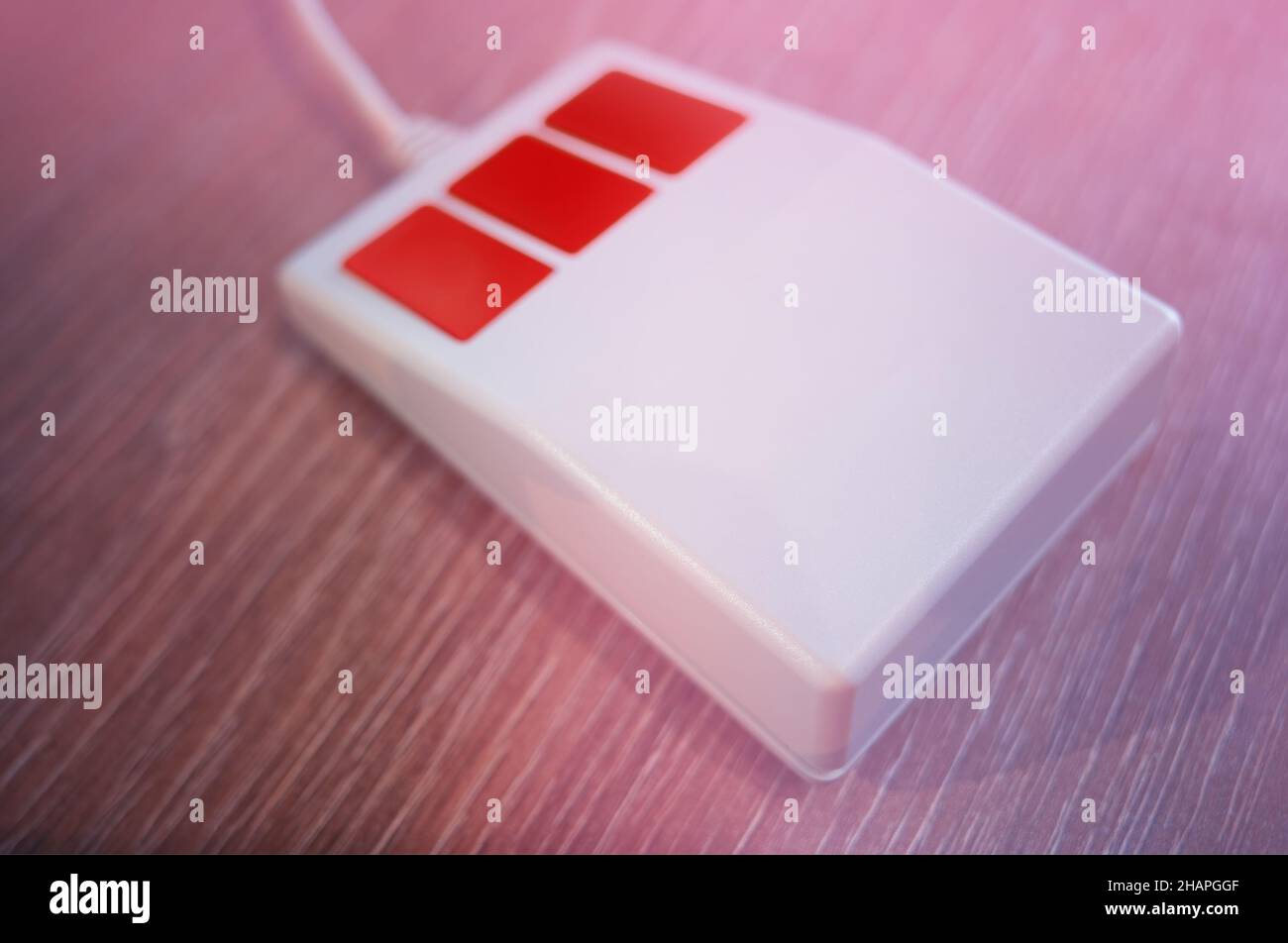 Vintage arcade mouse with three buttons background Stock Photo - Alamy