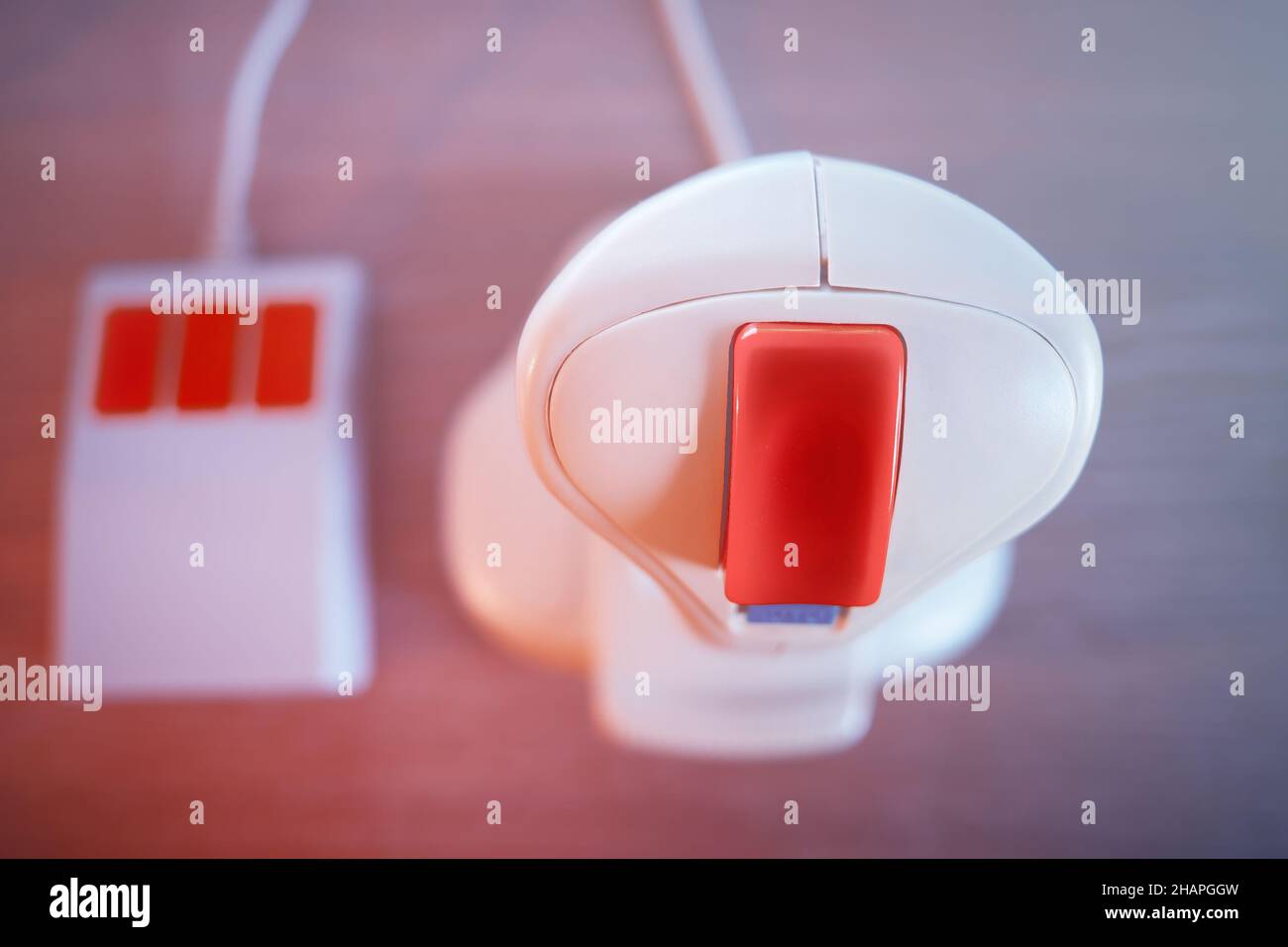 Joystick and mouse arcade control background Stock Photo - Alamy