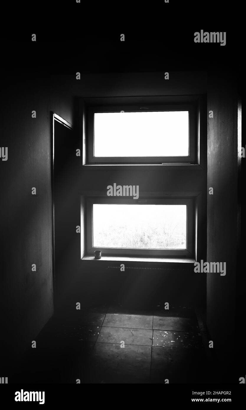 Dramatic light from generic windows backdrop Stock Photo - Alamy