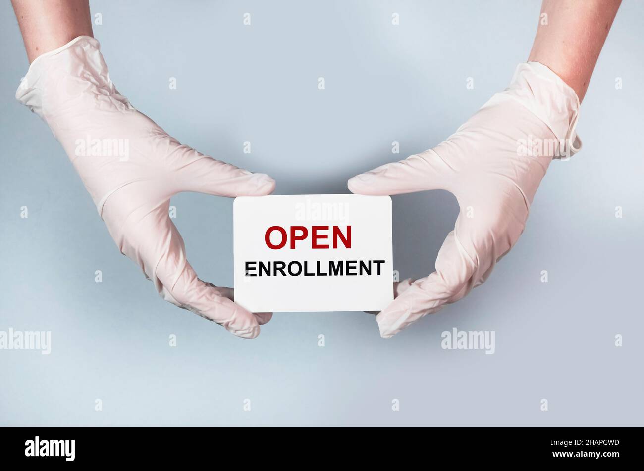 Open enrollment. Medical coverage, health insurance concept Stock Photo ...