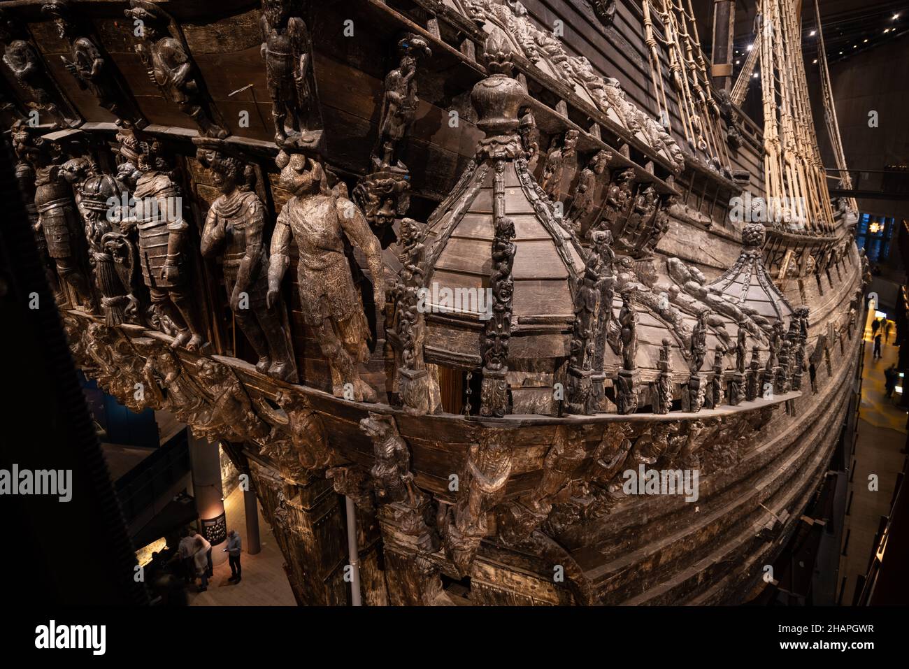The magnificent wooden Vasa warship salvaged from the sea and displayed ...