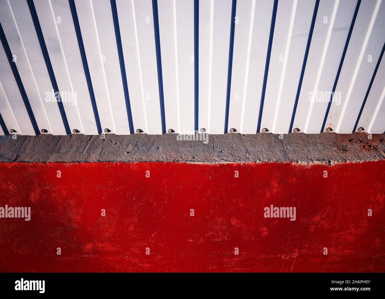Red block blocking entrance to construction site backdrop Stock Photo ...