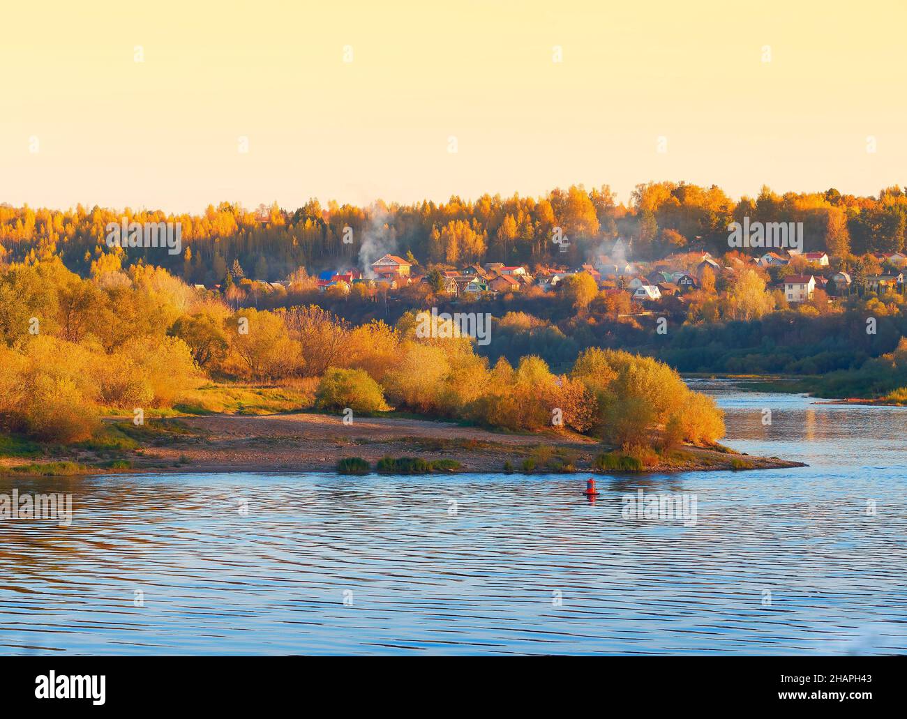 Suburbs of Tarusa town landscape background Stock Photo - Alamy