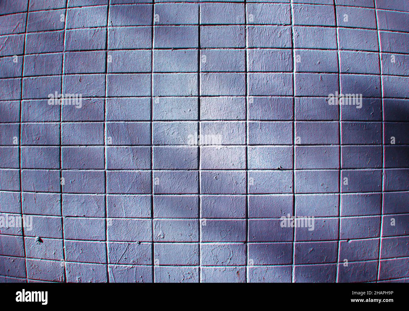 Curved tiles with chromatic aberration background Stock Photo - Alamy