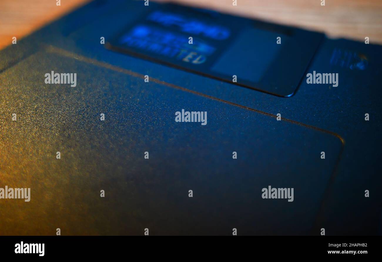 Vintage computer floppy disc closeup Stock Photo - Alamy