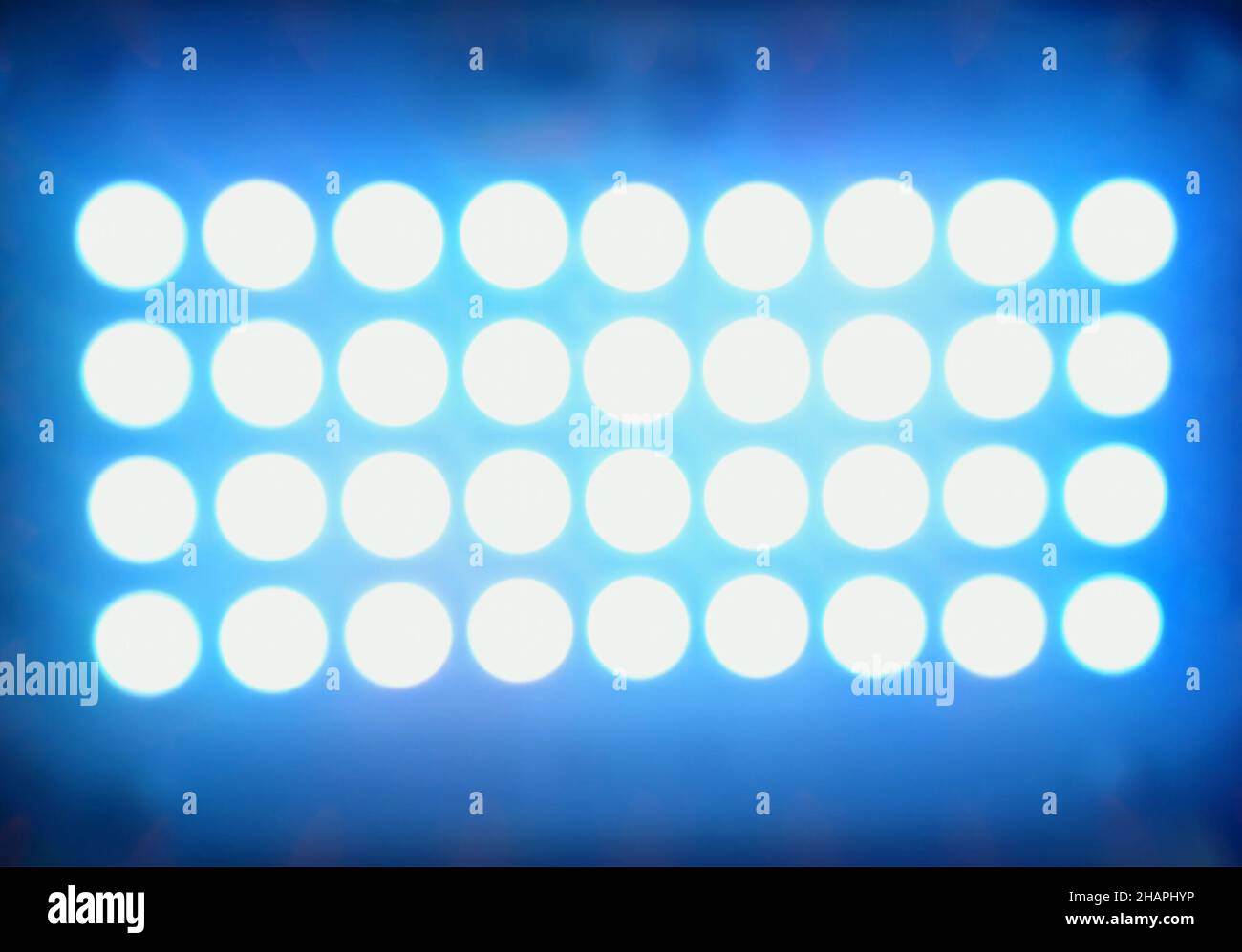 Blue rows of led lamps abstract backdrop Stock Photo - Alamy