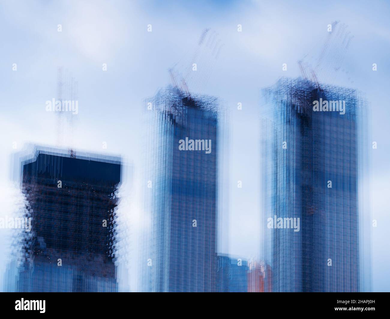 Construction of modern skyscrapers architecture Stock Photo - Alamy
