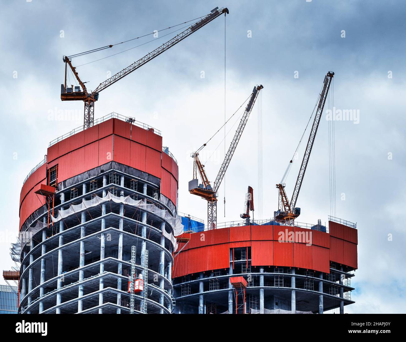 Building top roof of skyscraper architecture Stock Photo - Alamy