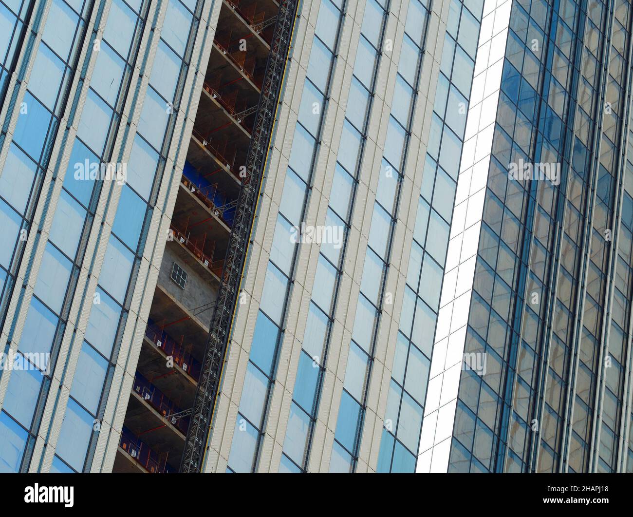 Diagonal shapes of building skyscrapers Stock Photo - Alamy