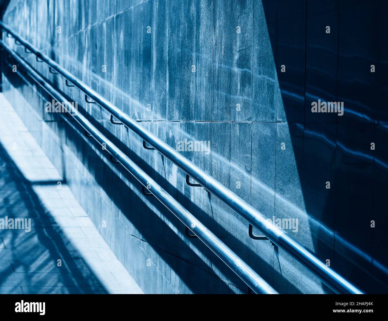 Blue handrails hi-res stock photography and images - Alamy