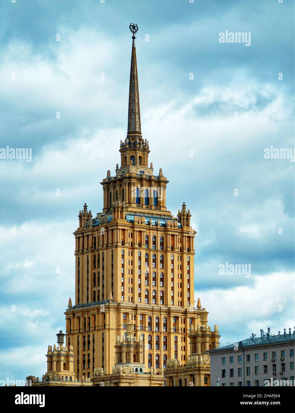 Stalin architecture in Moscow city background Stock Photo - Alamy