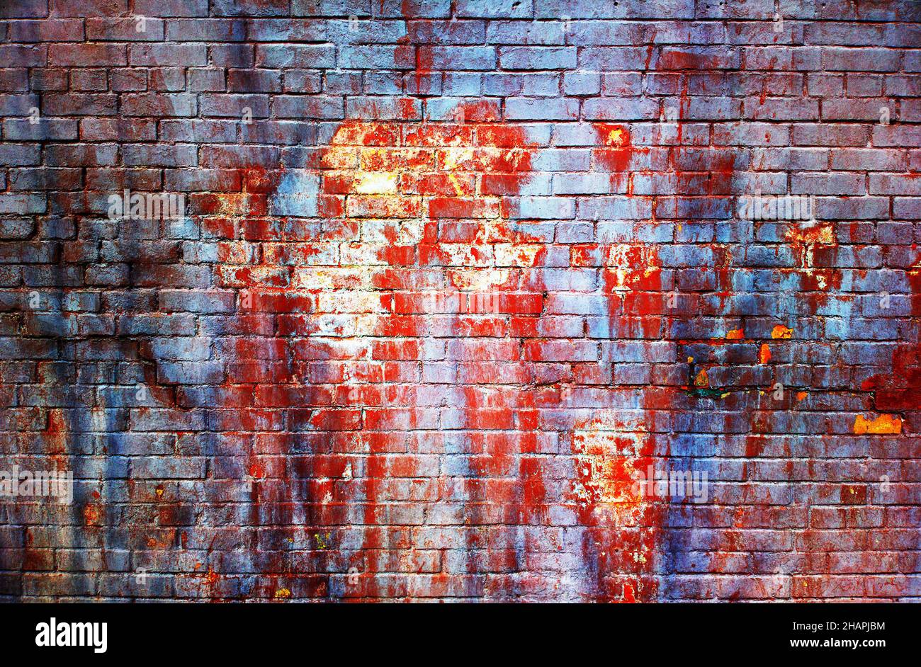 Dramatic reddish brick wall texture background Stock Photo - Alamy
