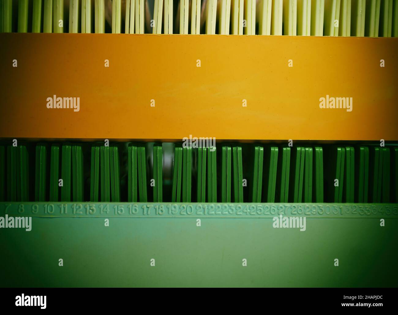 Orange & green vintage film slides background Stock Photo - Alamy
